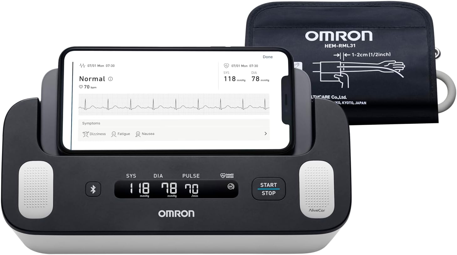 Amazon.com: OMRON Complete 2-in-1 Upper Arm Blood Pressure Monitor and ...