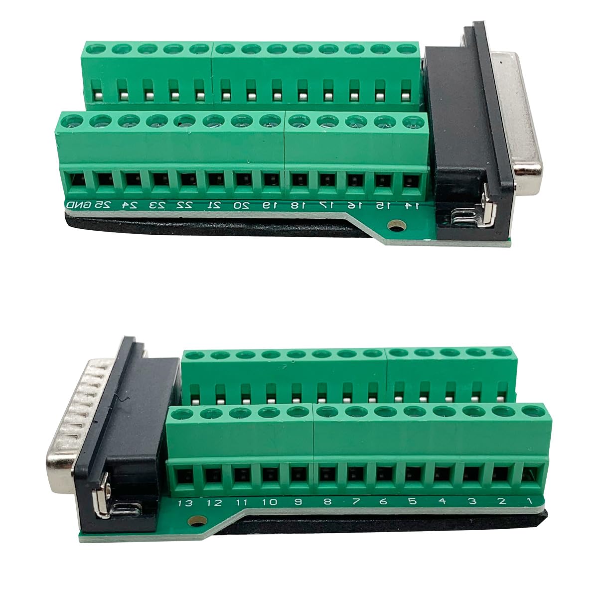 Snapklik.com : Jienk 2Pcs DB25 Male Female Breakout Board Connector ...