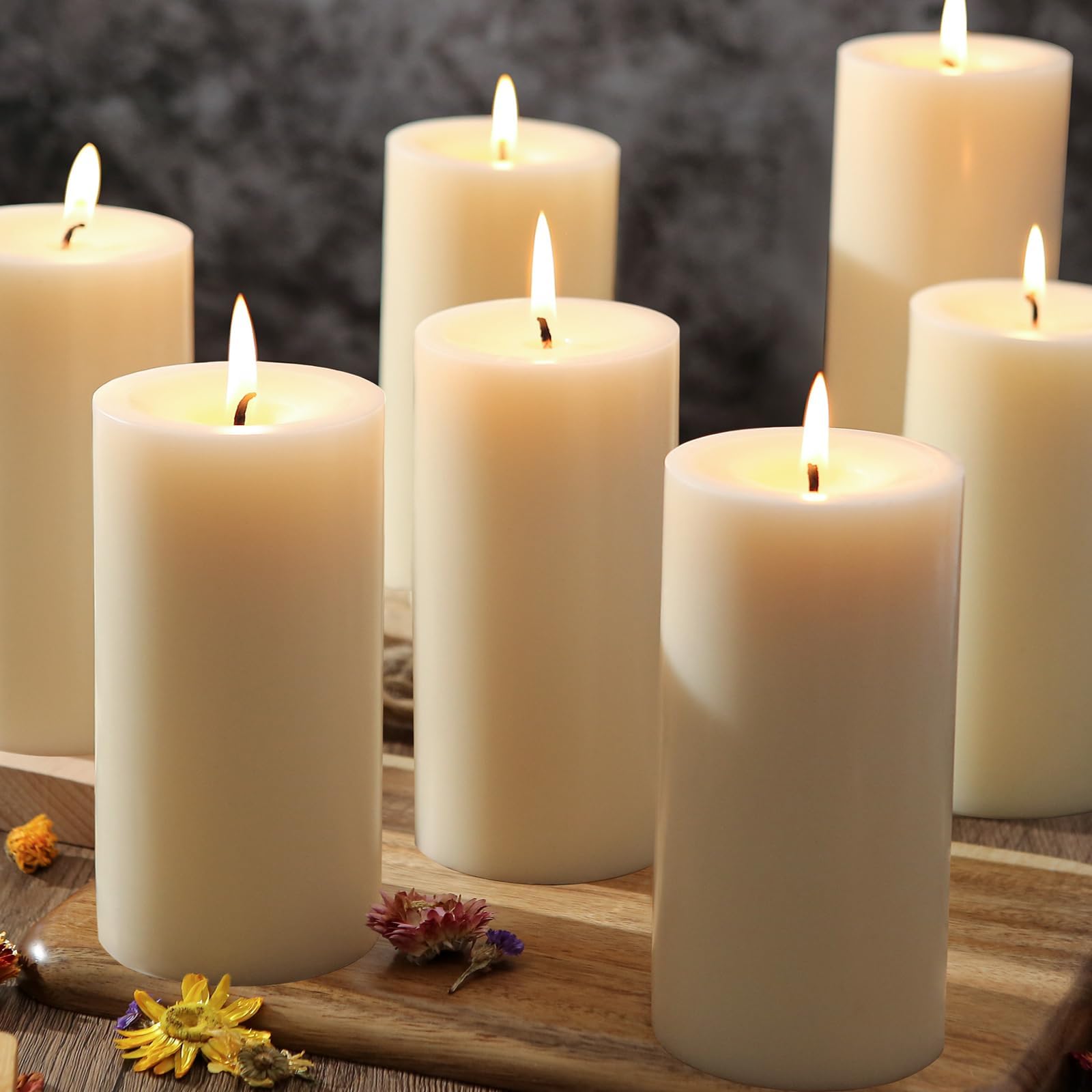 Amazon.com: 2x4 High White Pillar Candles, Set of 20, Unscented. Bulk ...