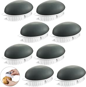 Amazon.com: Ziliny 8 Pcs Vegetable Scrubber Brush Non Slip Grip Potato Scrubber with Hard ...