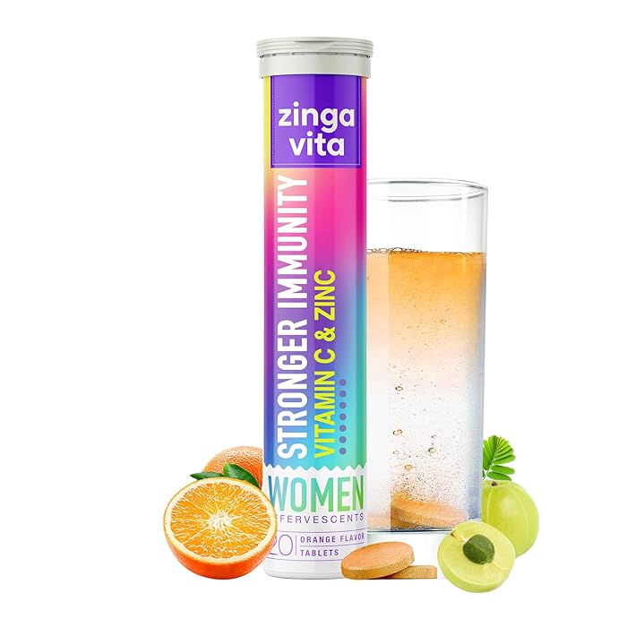 Buy Zingavita Women Vitamin C 1000mg + Zinc Effervescent Tablets (20 ...