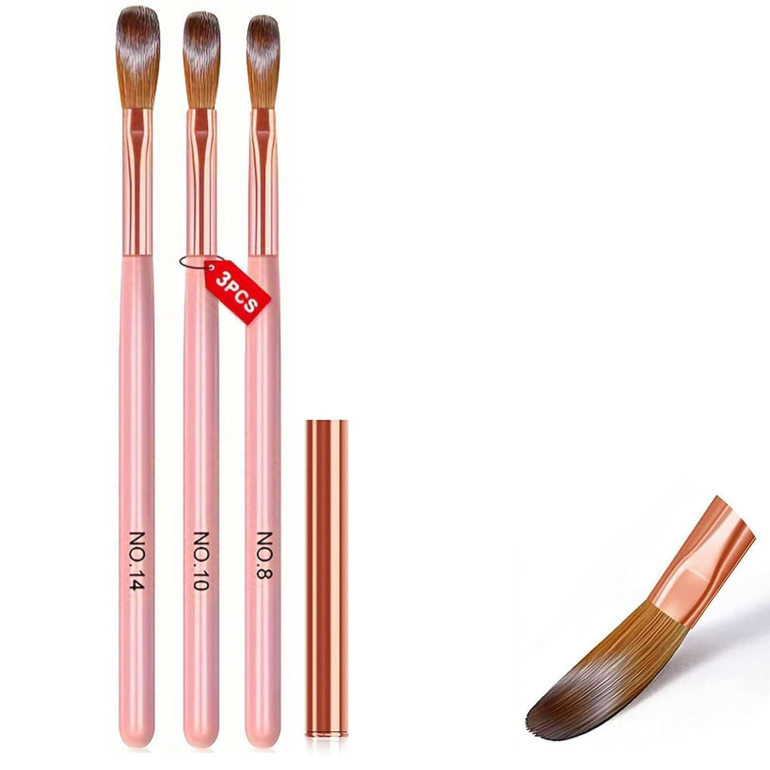 3 Pcs Acrylic Nail Brush Set for Acrylic Powder Application - for Nail ...