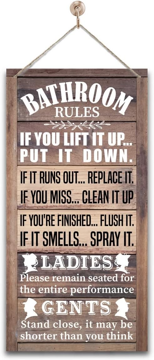 Amazon.com: Rustic Bathroom Decor, Western Bathroom Decor, Funny ...