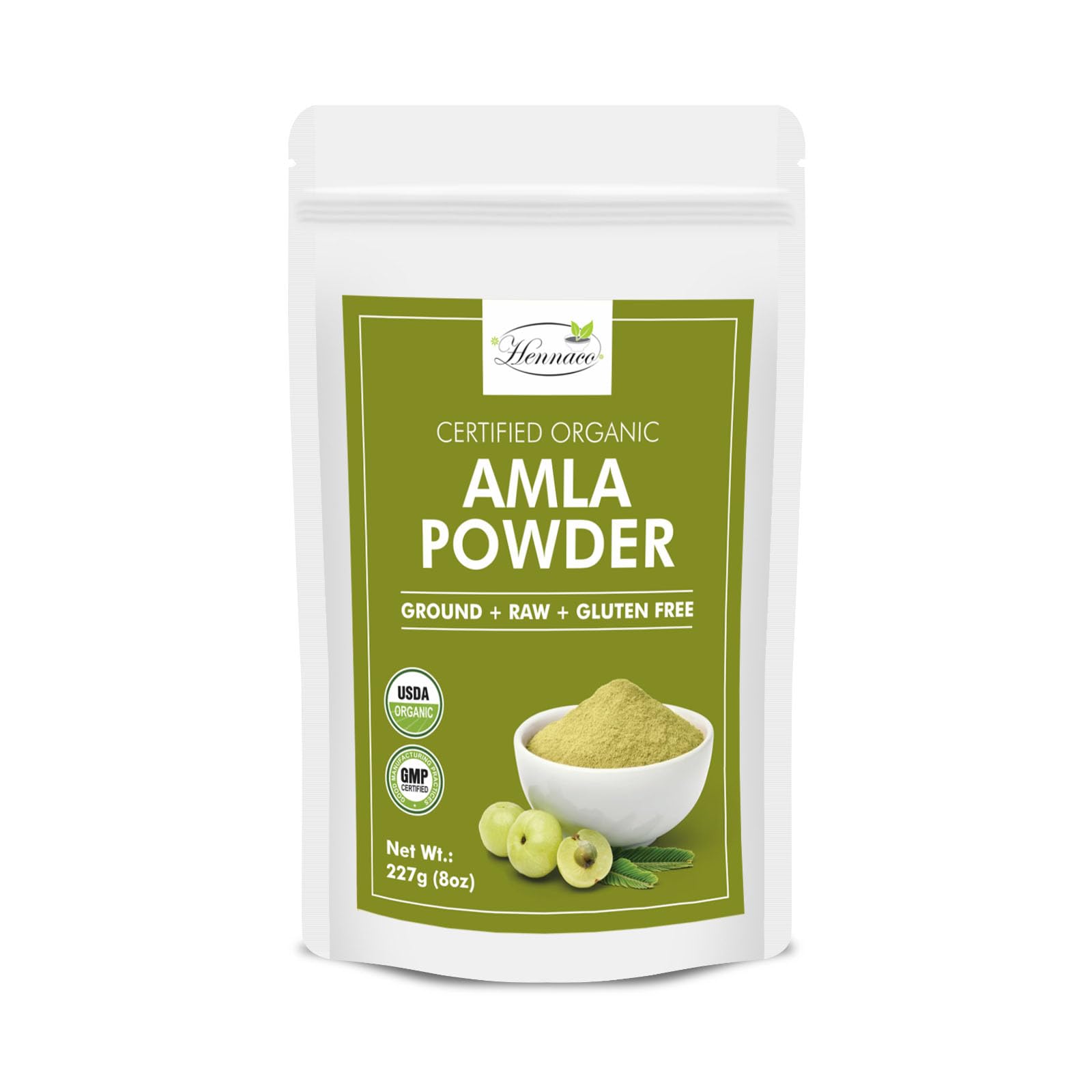 Amazon.com : hennaco Organic Amla Powder| Amla Powder for Cooking ...