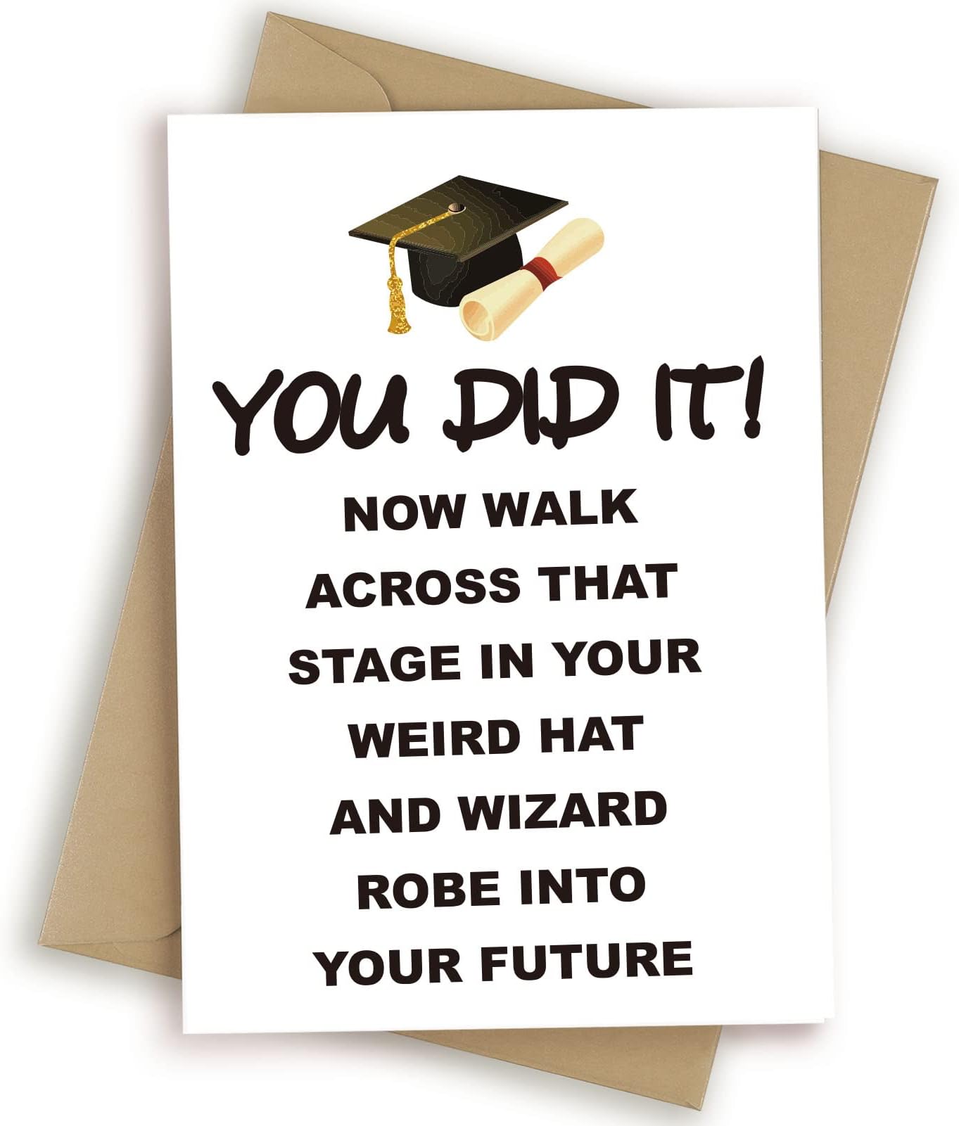 Healsla You Did It Graduation Card Funny Ts For High School College Grad Class