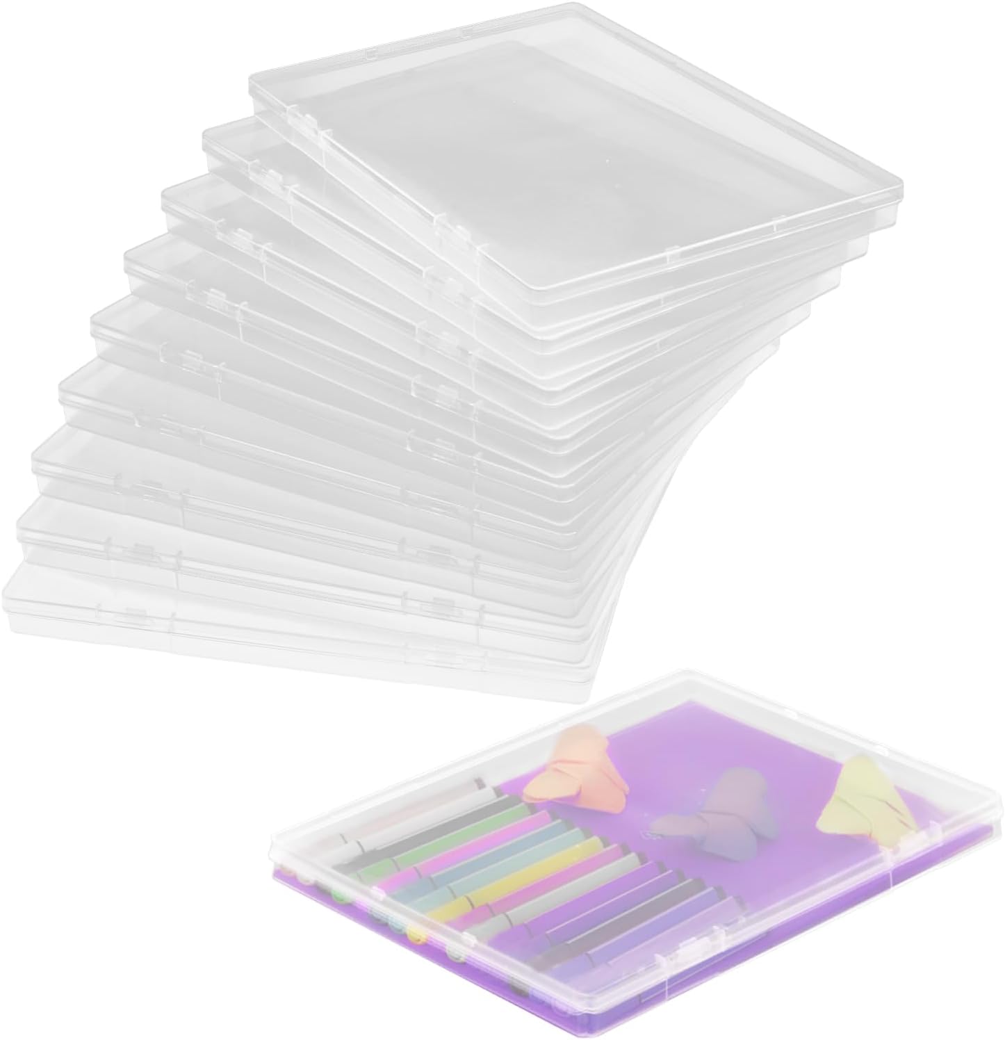 Amazon.com: Nsmykhg B5 Clear Project Case,10 Pack Scrapbook Paper ...