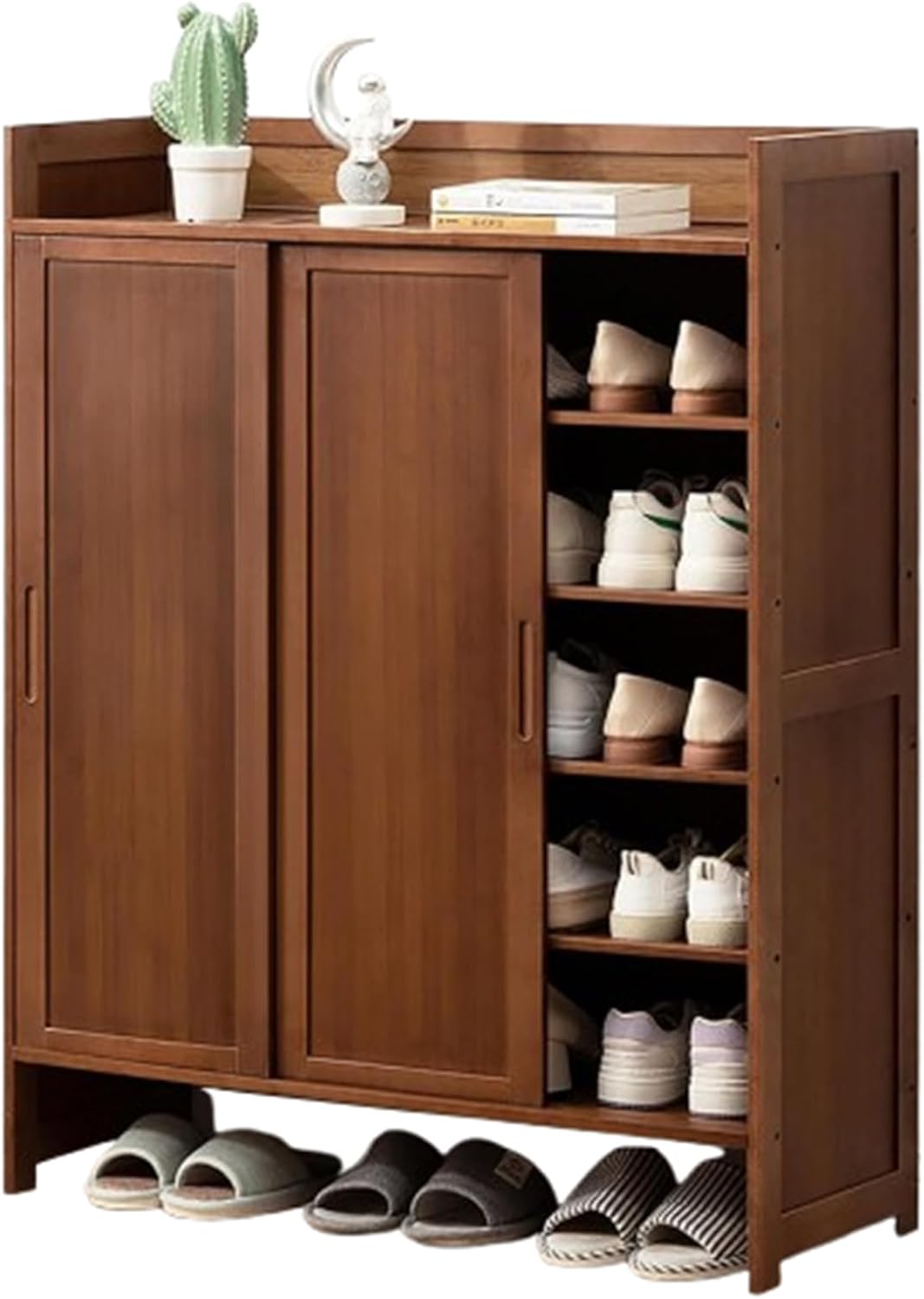 Amazon.com: LoKori Shoe Storage Cabinet for Living Room,Bamboo Shoe ...
