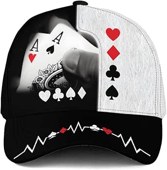 Hieprints Poker Caps Men Women, Poker Baseball Caps, Poker Hat, Casino ...