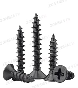 Hardware Fixing Spare Screws ZONSANTA 50Pcs M1.4 M1.7 M2 M2.3 M2.6 M3 M4 Carbon Steel Black ...