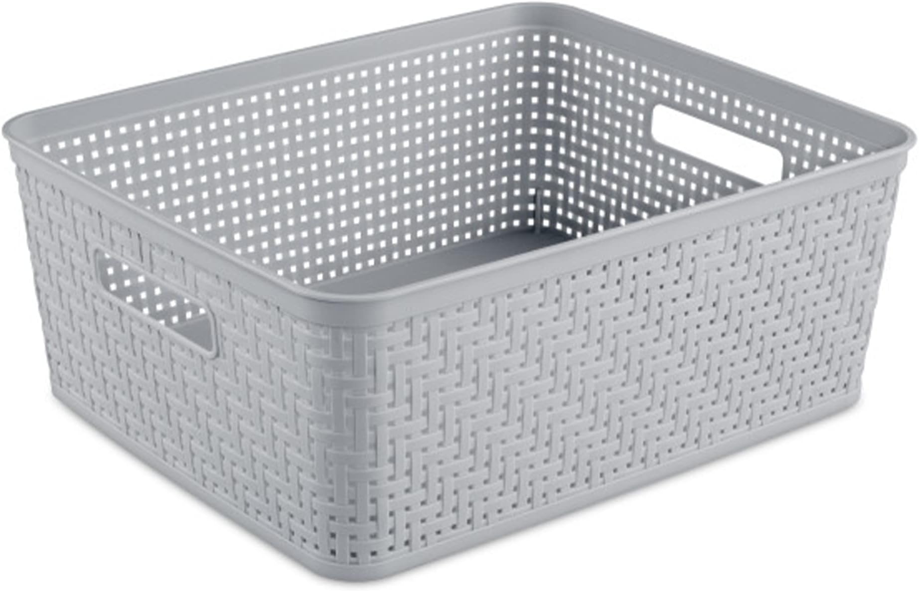 Amazon.com: Sterilite 14x11.5x5 Inch Rectangular Weave Pattern Short ...