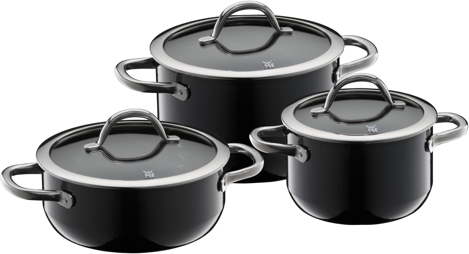 WMF Fusiontec Functional Topfset Induktion 4-teilig, Glasdeckel mit ...