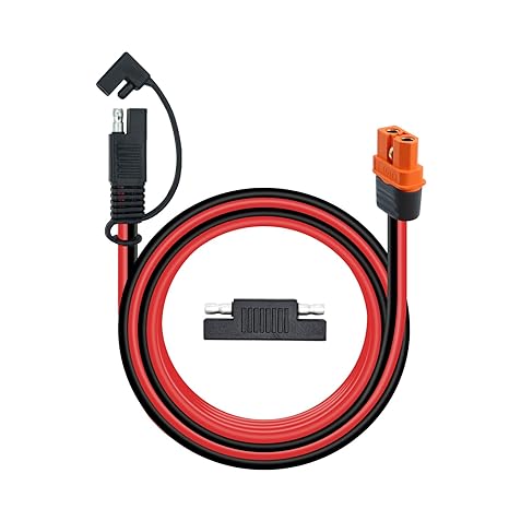 RIIEYOCA SAE to XT60I-F Connector Adapter,12AWG Cable SAE Solar Panel ...
