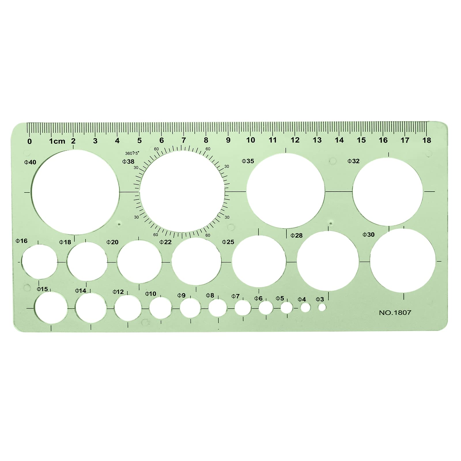 Amazon.com : BokWin Circle Templates Measuring Geometry Ruler Geometric ...