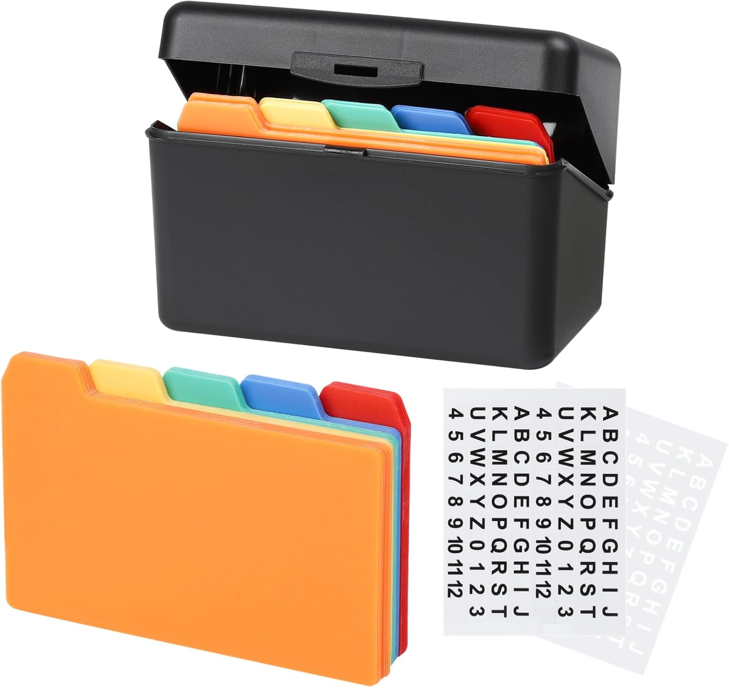 Amazon.com : Anjetan 50 Pieces Index Card Dividers Set, Colorful Index ...
