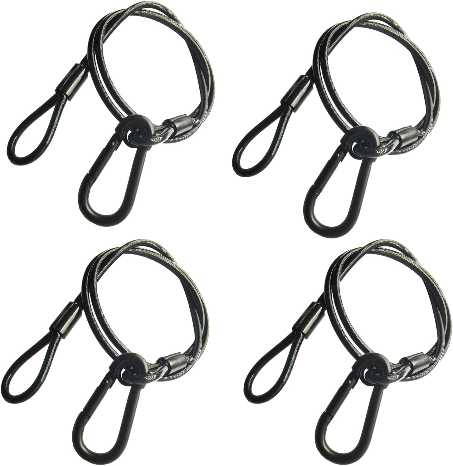 Safety Cable Lock (2 Pack) 48" Long Stainless Steel Tether Lanyard ...