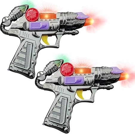 Amazon.com: ArtCreativity Ranger Hand-Gun Toy Set with Flashing Lights ...