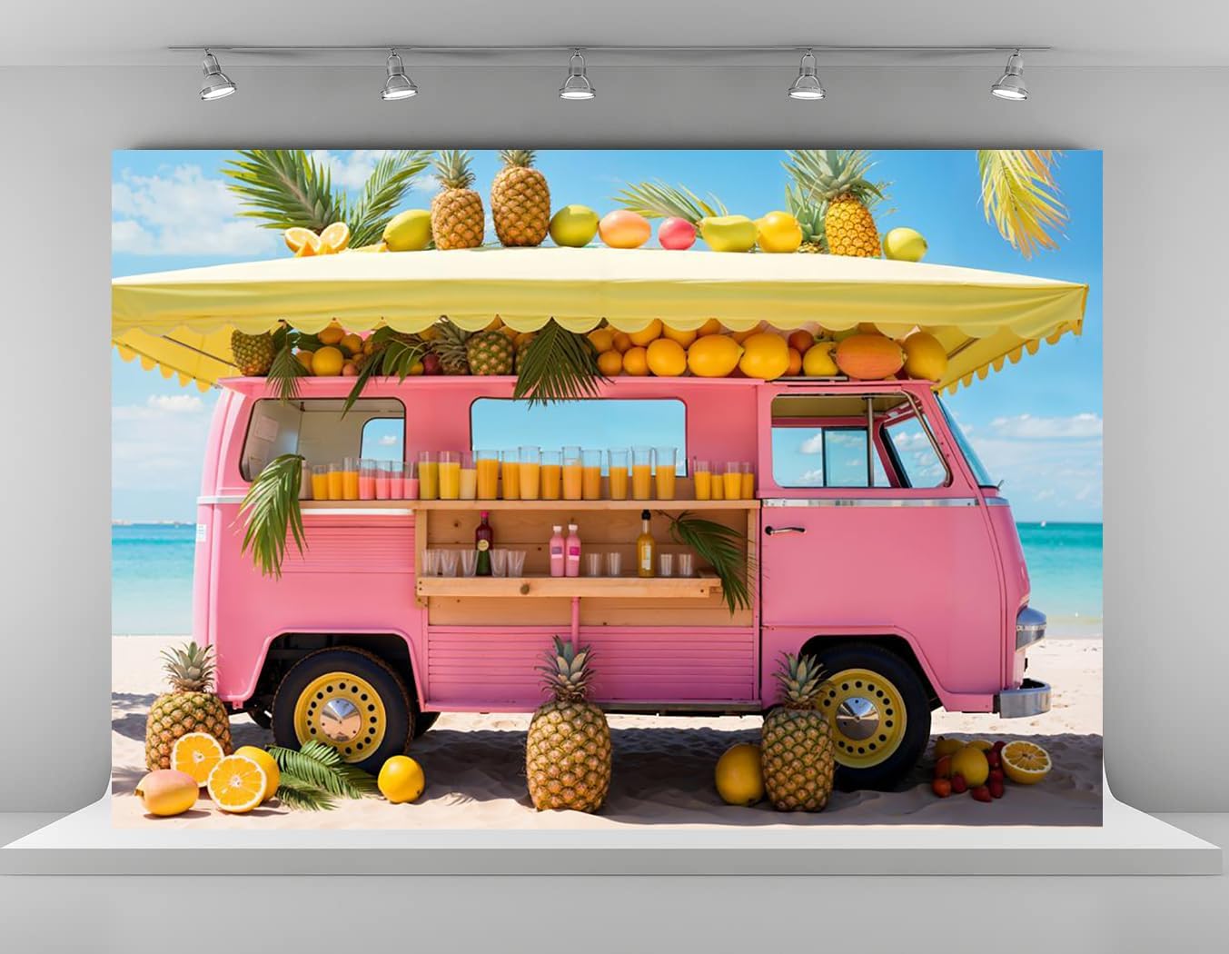 Amazon.com : Kate 7x5ft Fruit Juice Shop Car Backdrops for Photography ...