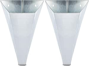 Amazon.com : Mumufy 2 Pcs Medium Galvanized Steel Poultry Restraining Cones Flat Back Funnel ...