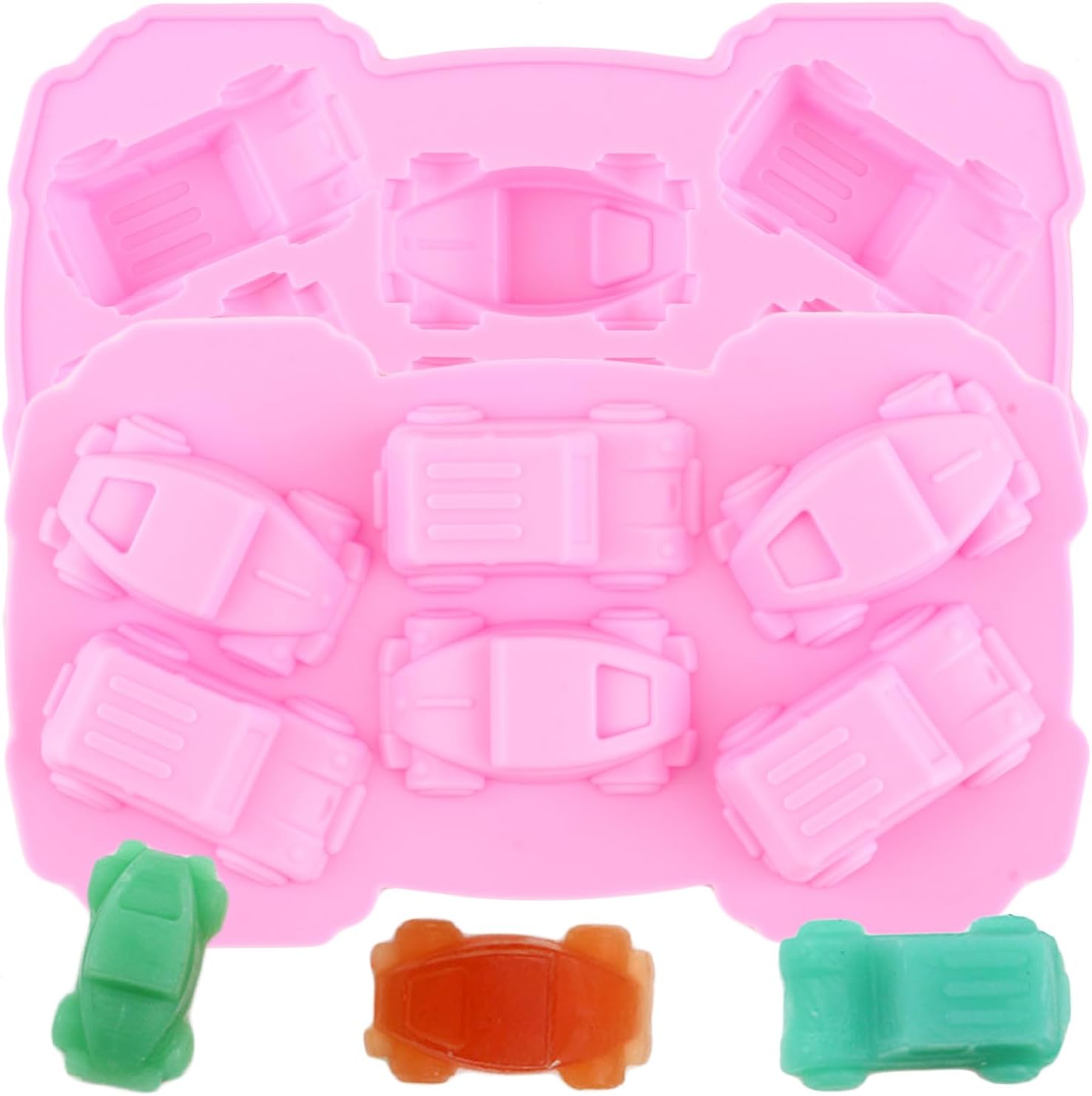 Amazon.com: 2pcs 5 Car and Sports Car Shape Silicone Molds for DIY ...