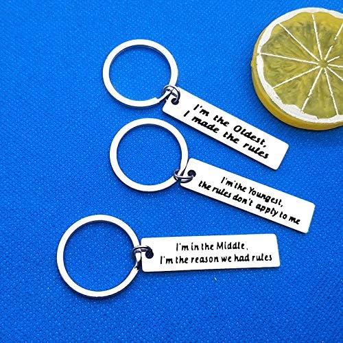 Amazon.com: 3Pcs Brother Keychain Sister Keychain Sibling Gifts Sister ...