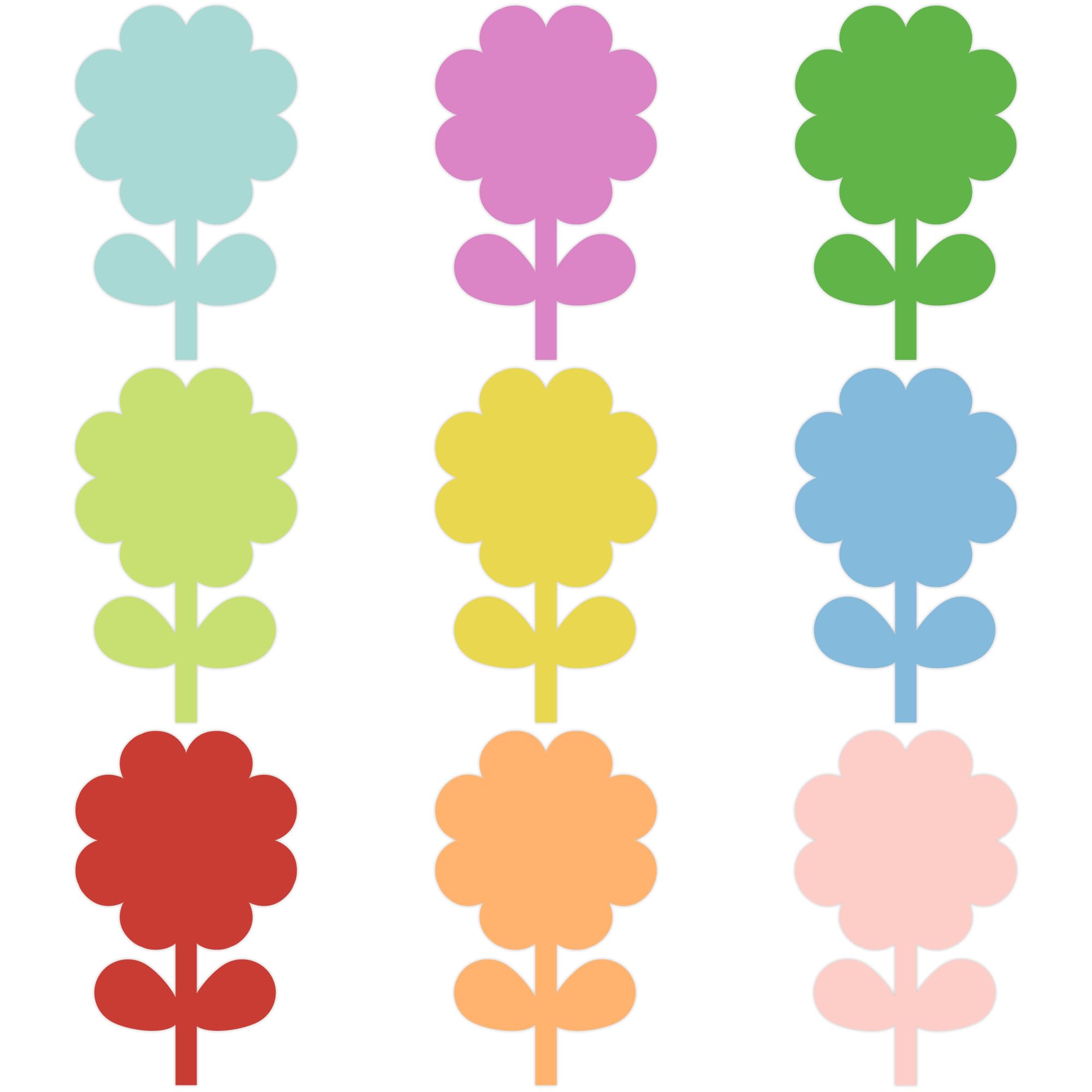 Amazon.com: Wonmon 45 PCS Spring Flower Cutouts Spring Floral Cut Outs ...