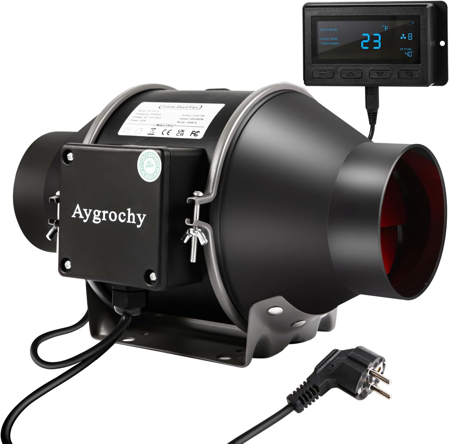 AC Infinity CLOUDLINE S4, Quiet 4” Inline Duct Fan with Speed ...