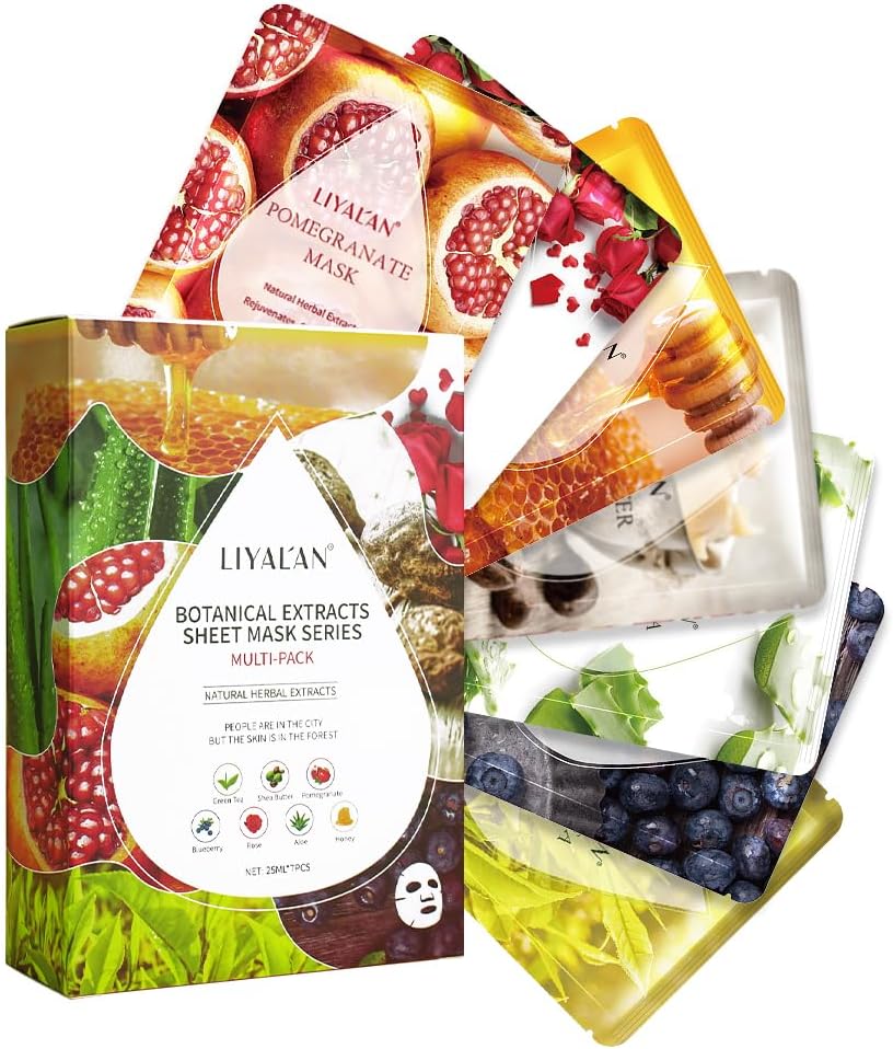 Amazon.com : GLAM UP Premium Facial Sheet Mask 12 Combo (Pack of 12 ...