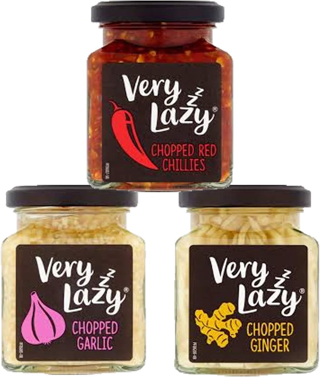 Very Lazy Triple Pack. Chopped Red Chillies, Chopped Garlic, Chopped ...