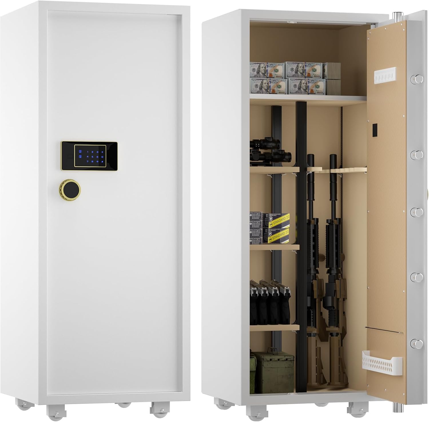 Amazon.com: TIGERKING 【𝟐𝟒𝟑 𝐋𝐁𝐒】 2025 𝑯𝒆𝒂𝒗𝒚 𝑫𝒖𝒕𝒚 6-8 Gun Safe, Large Gun ...