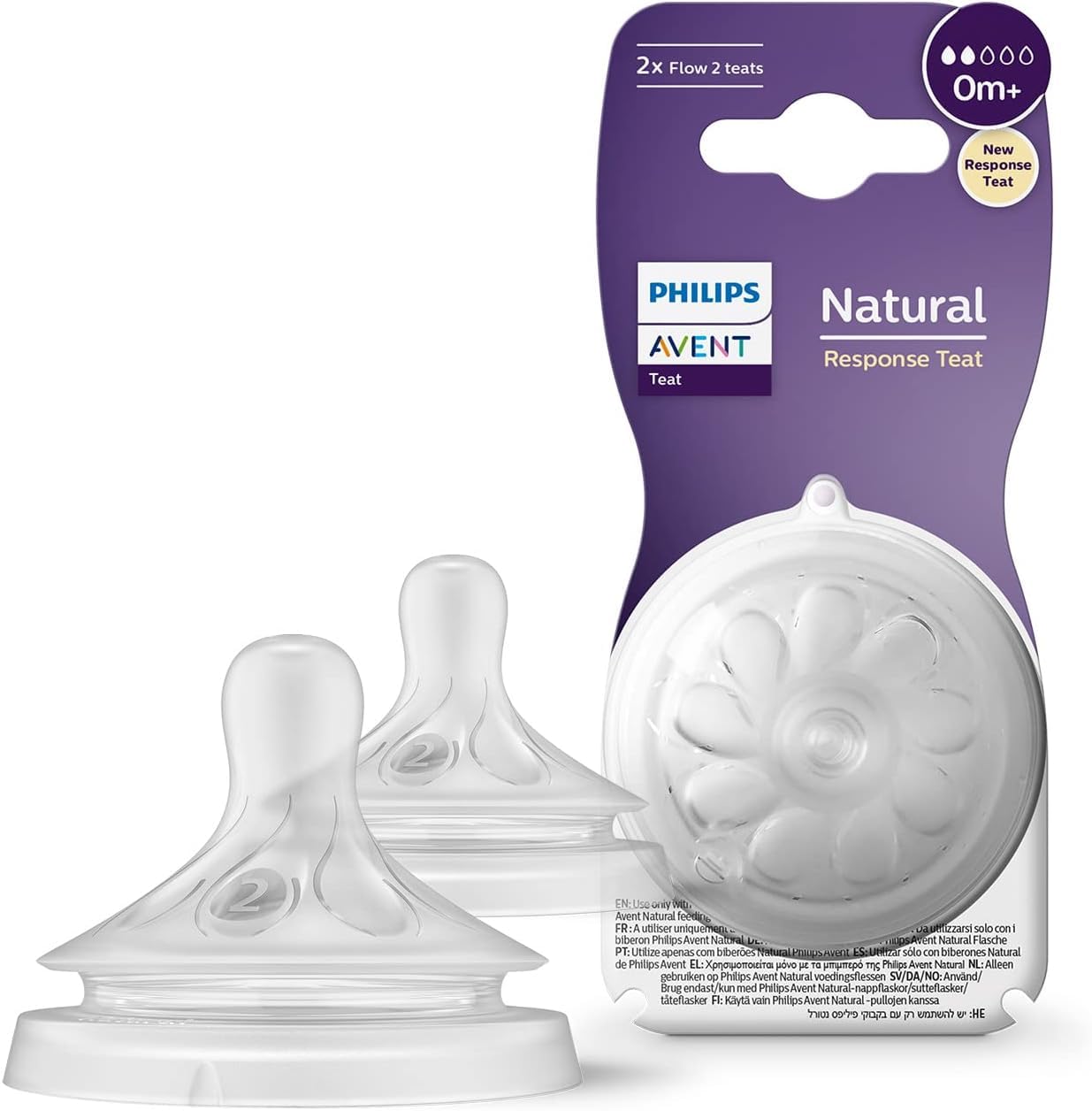 Buy AVENT Philips Natural Response Teat 0M+ Scy962/02 - Gentle Flow For ...
