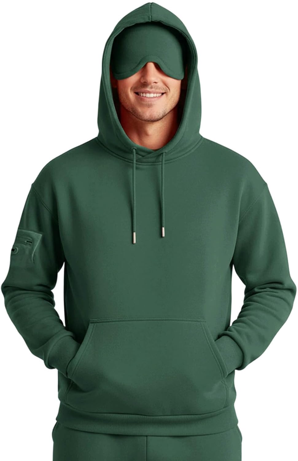 Amazon.com: Airplane Mode Travel Hoodie - Hoodie With Eye Mask Built In ...