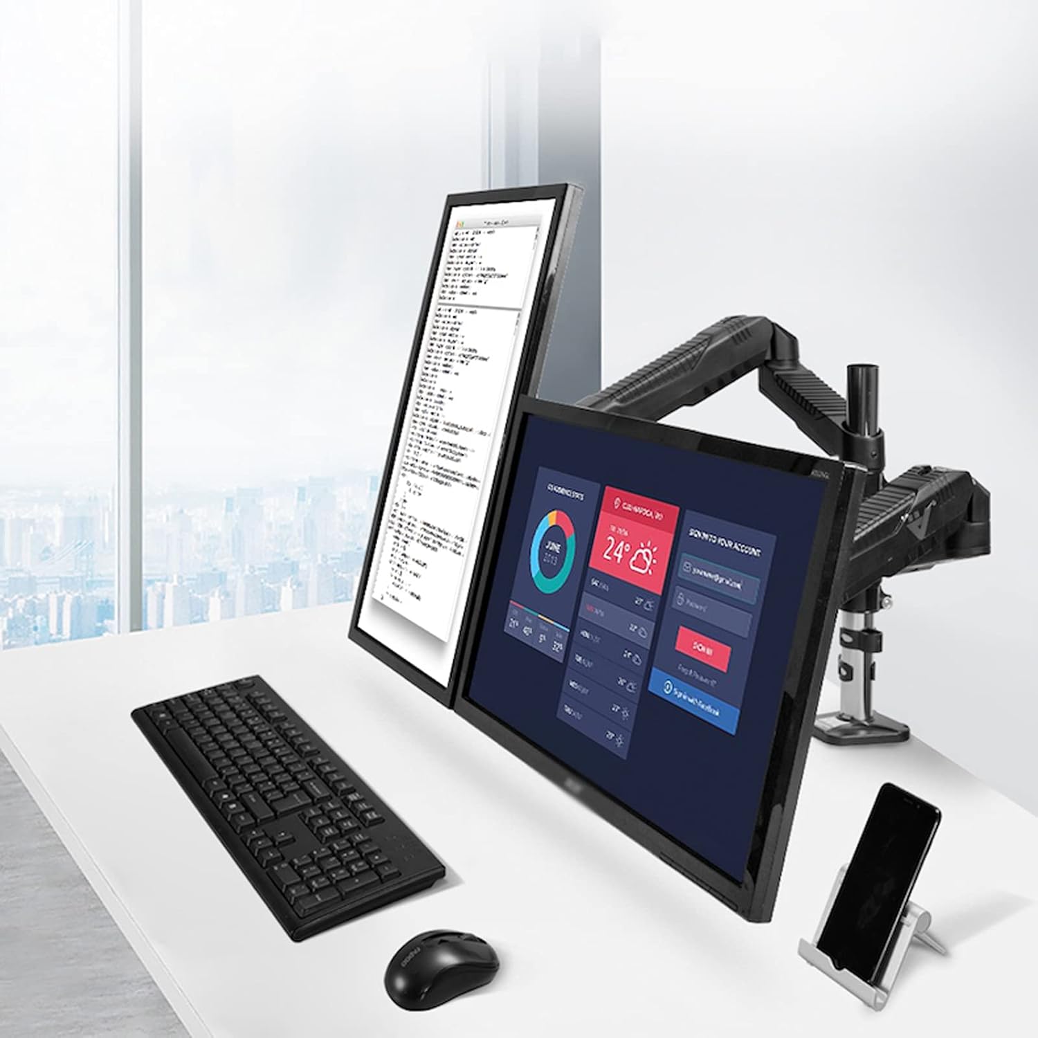 Monitor Arm Monitor and Laptop Mount 2-in-1 Chile | Ubuy