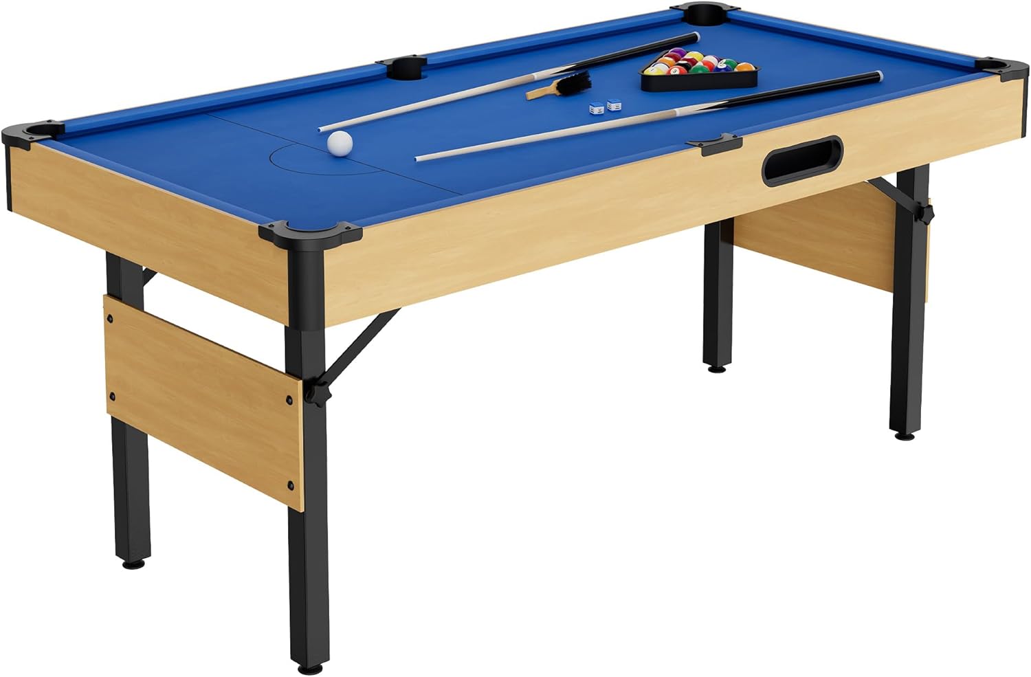 Amazon.com: GAOMON 6 ft Pool Table, Foldable Pool Table with Automatic ...