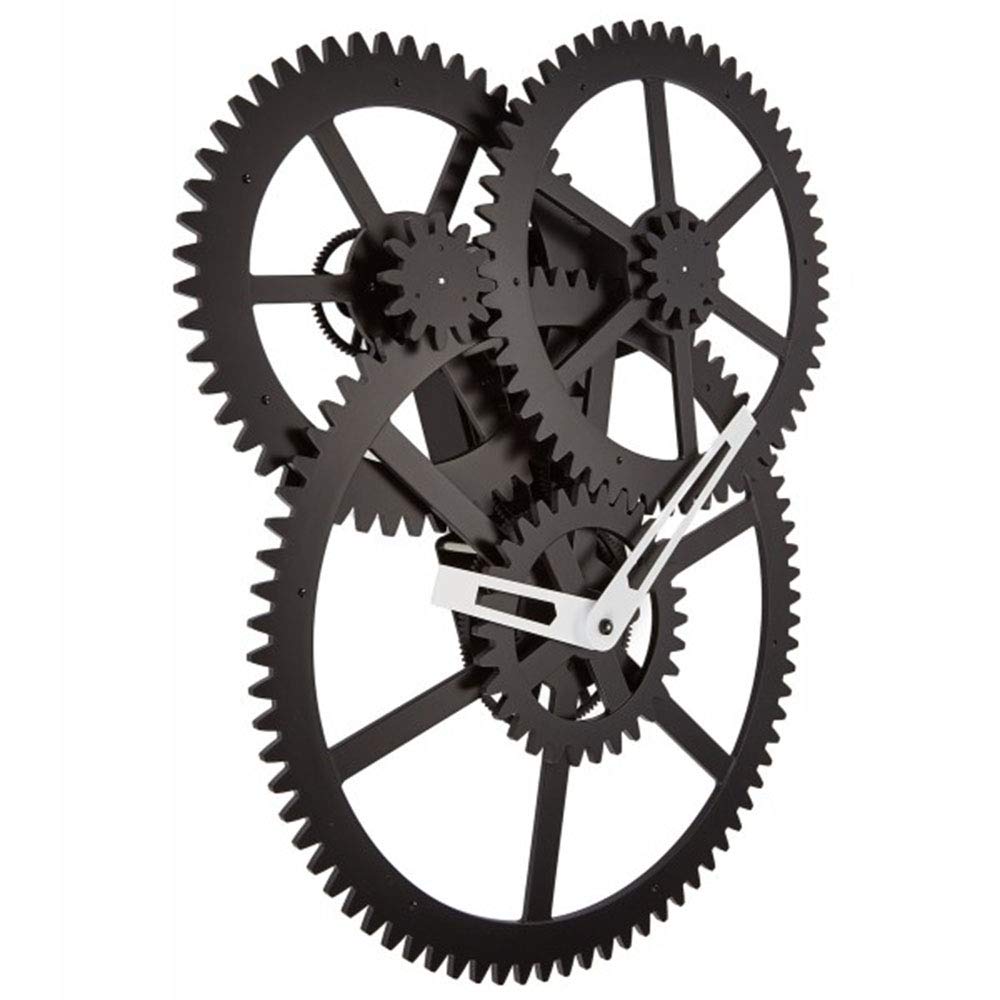Amazon.co.jp: Kikkerland Black Triple Gear Wall Clock : ホーム＆キッチン