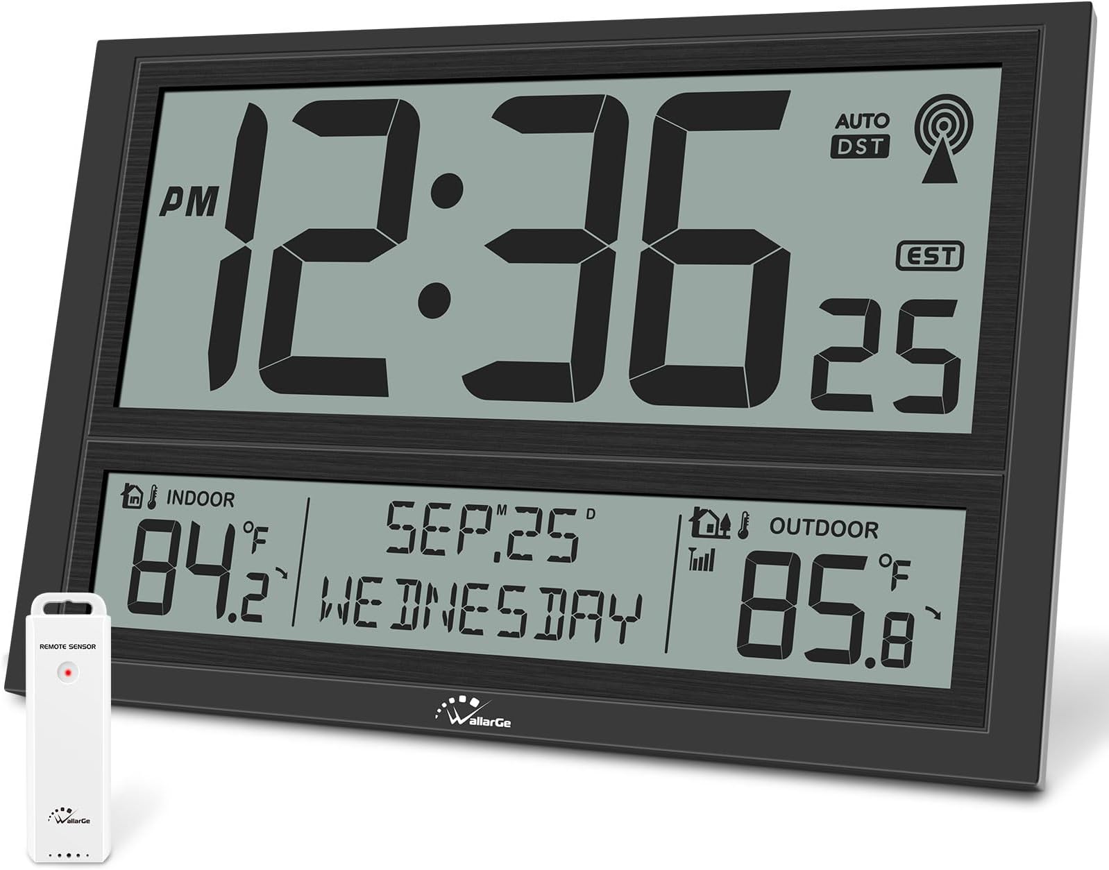 Amazon.com: WallarGe 20'' Extra Large Atomic Clock with Indoor Outdoor ...
