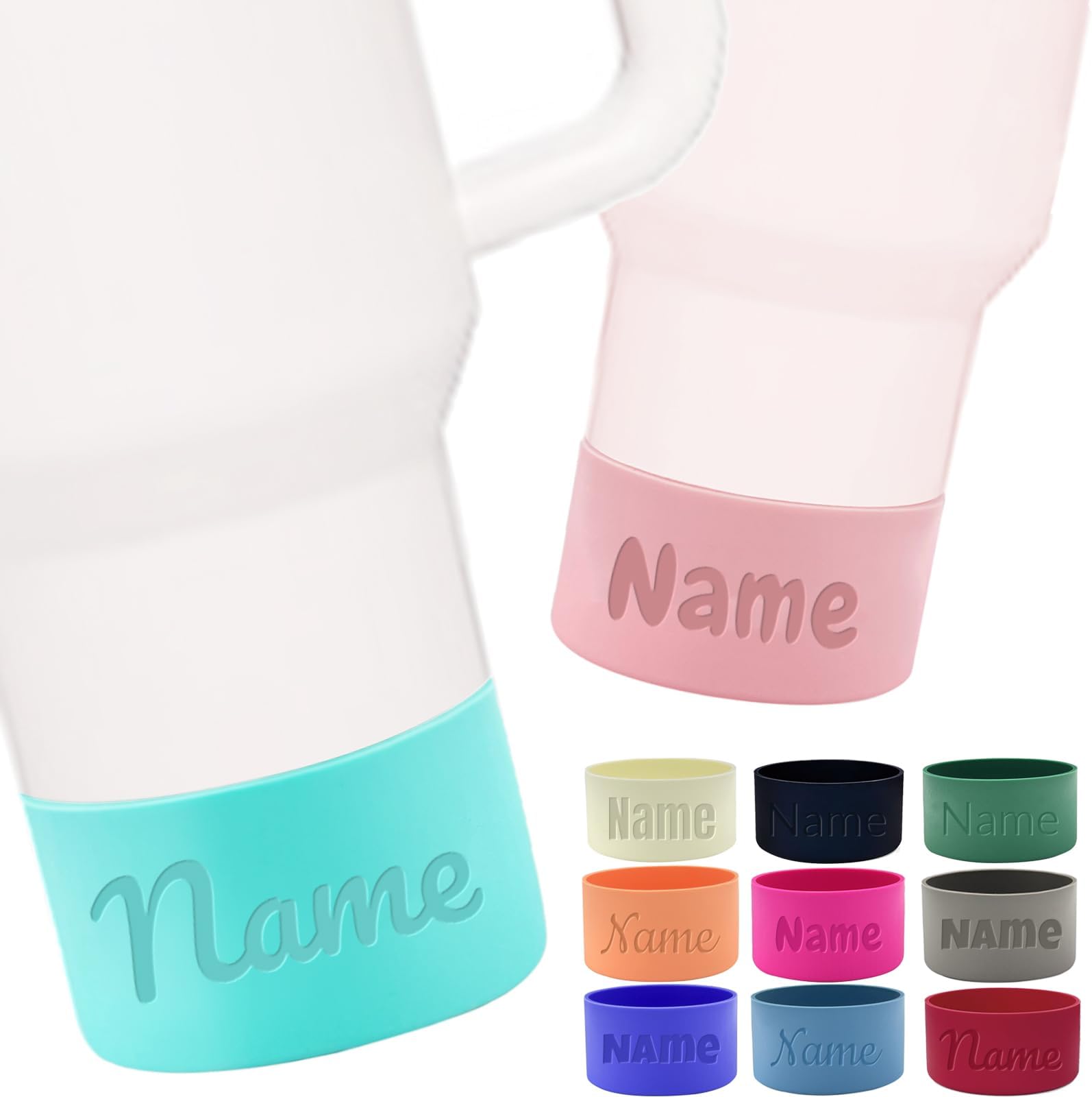 Amazon.com: Stanley Cup Custom Engraved Silicone Boot Sleeve, 30oz 40oz ...