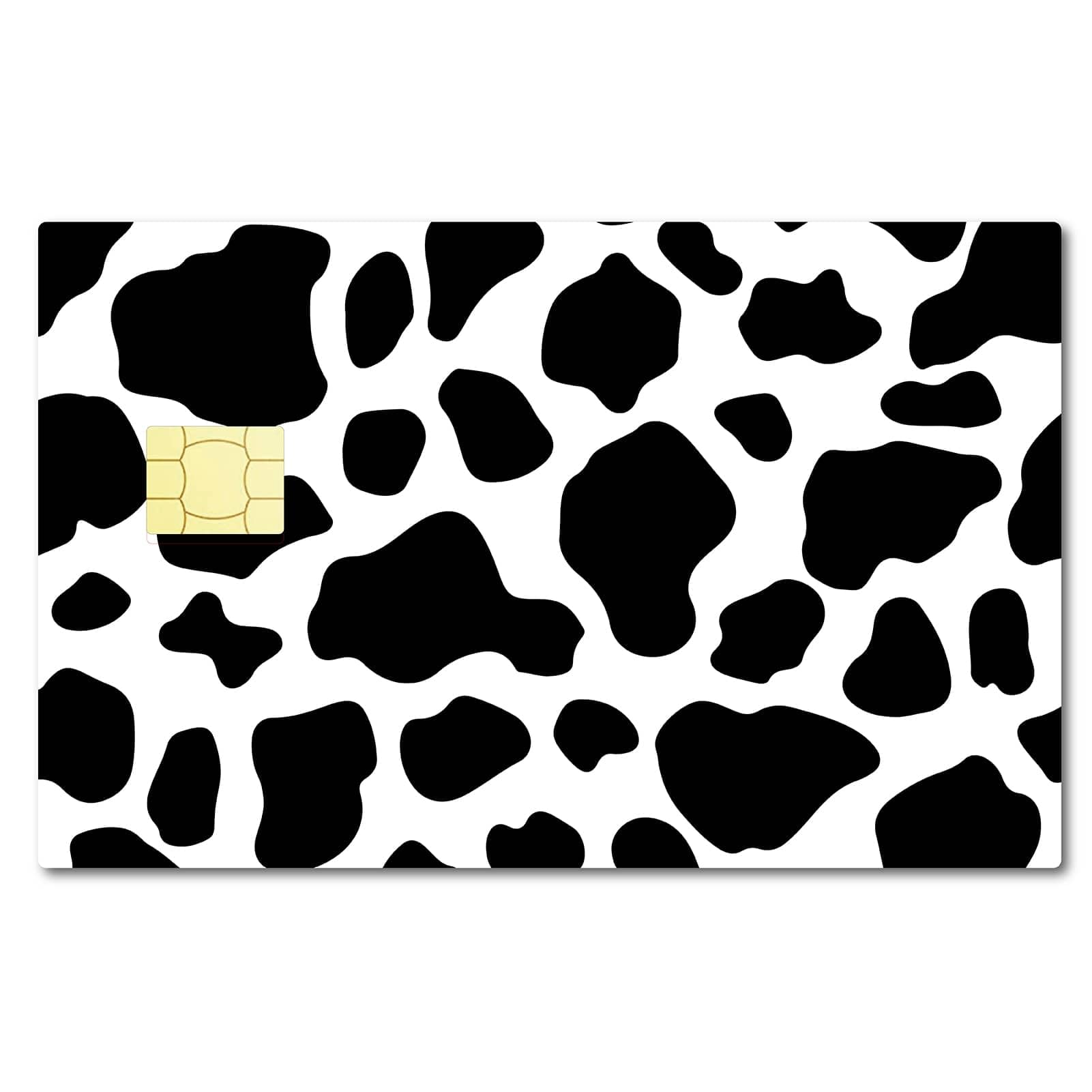 Amazon.com: CREATCABIN Cow Print Credit Card Stickers Debit Card Skin ...