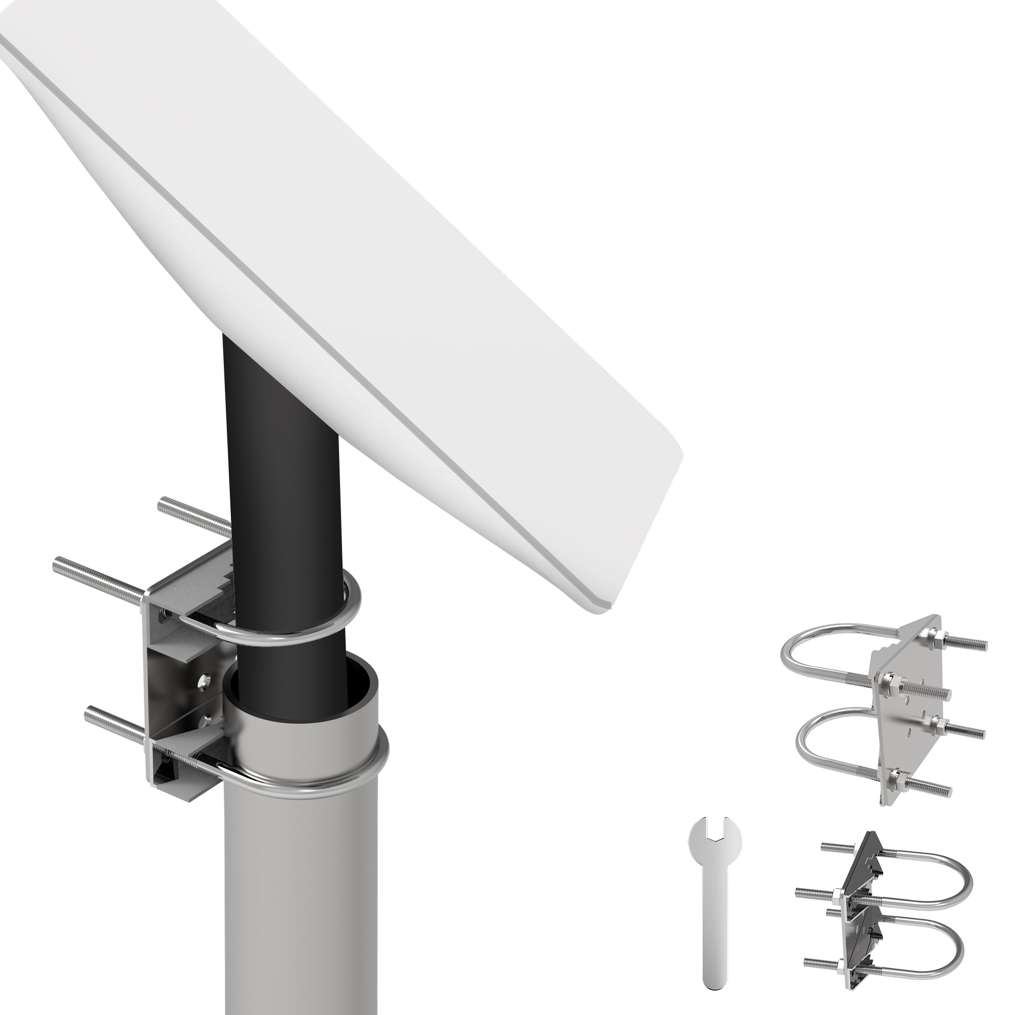 Amazon.com: Universal Pole Mount Bracket, Flag Pole Mounting Kit ...