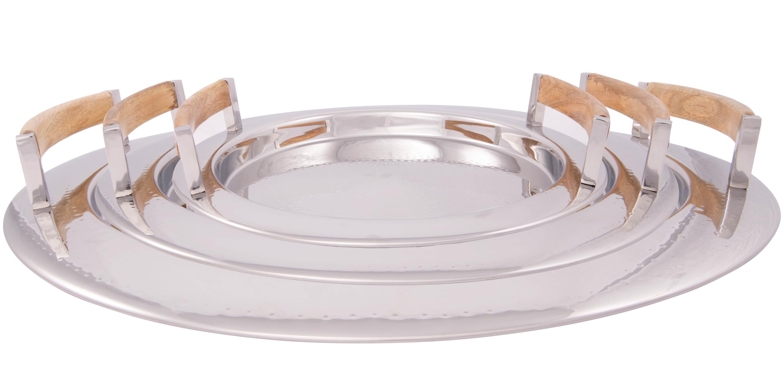 Amazon.com: Decorative Silver Trays by Objet D’Art, Valencia Beaufort ...
