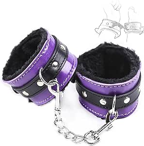 Amazon.com: PU Fluffy Plush Handcuff Bracelet - Soft Plush Fur Wrist ...