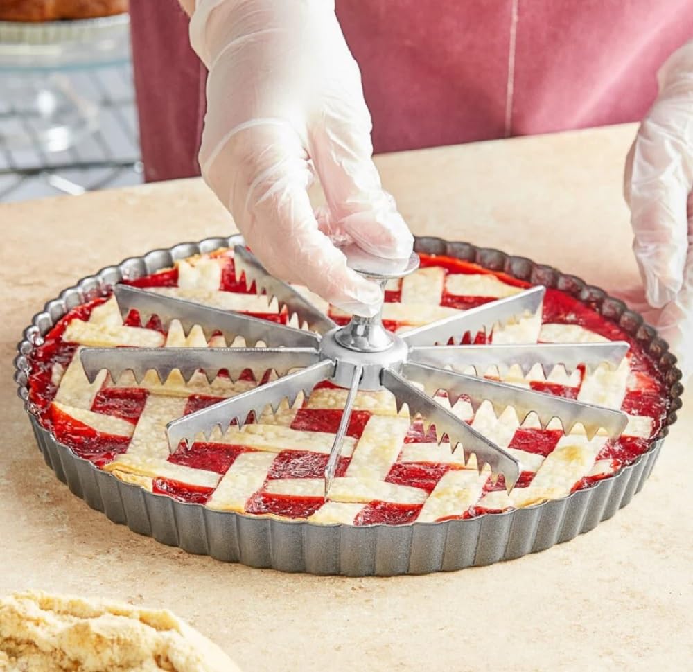 Cheesecake Cutter 12 Slices 12 Cut Pie Marker, Cast Aluminum Guideline And Portion Divider Cake ...