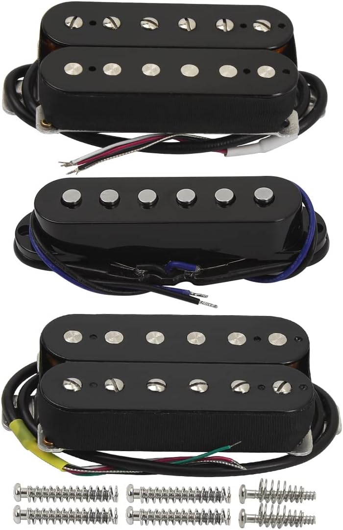 Amazon.com: 3 Pcs HSH Electric Guitar Humbuker Pickups Set with Alnico ...