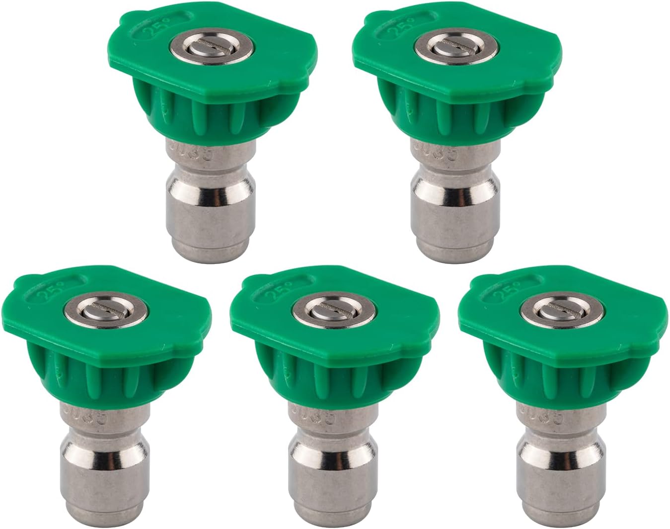 Amazon.com: Clean Strike Professional Spray Nozzles, Green 25-Degree ...