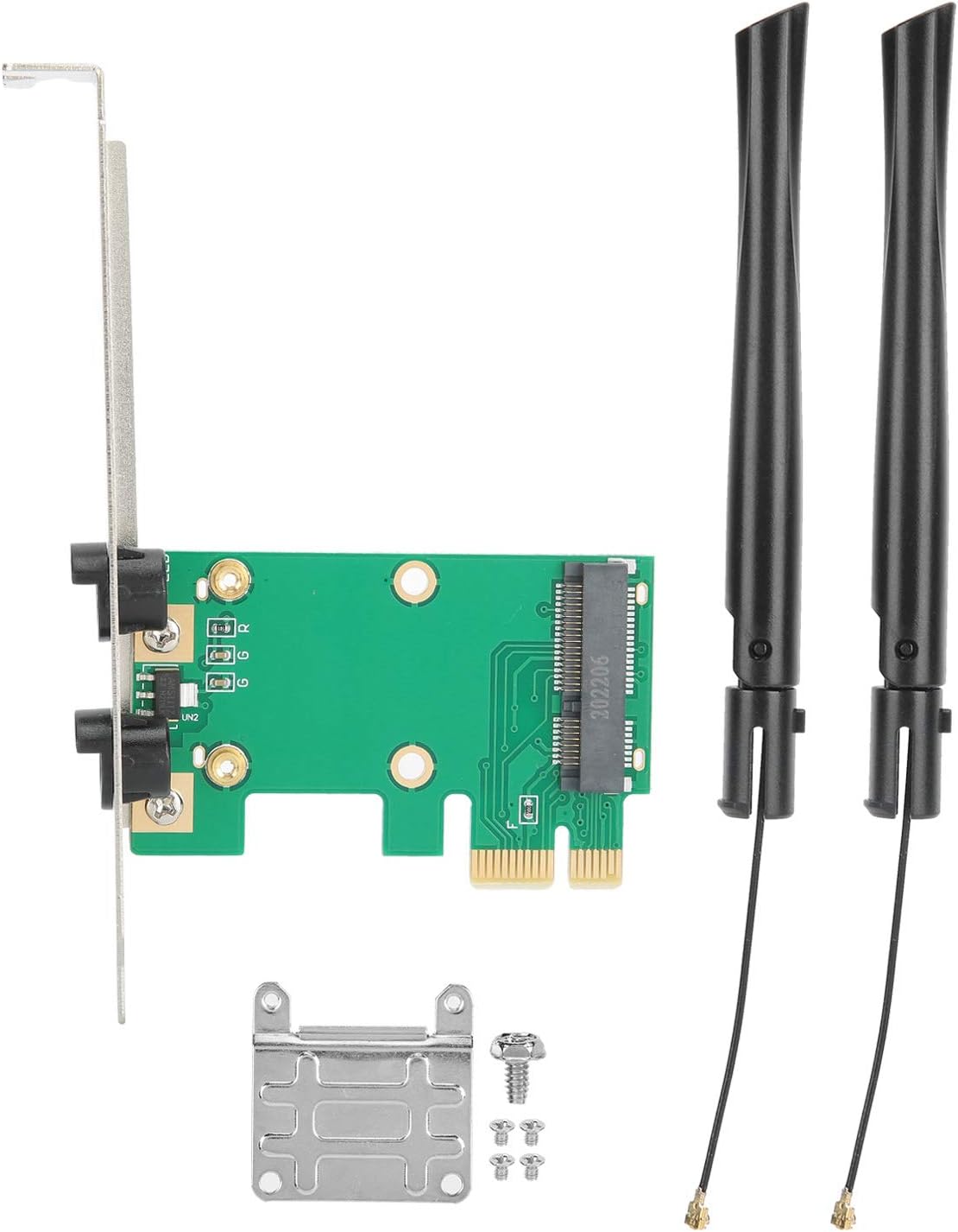 Amazon.com: Adapter Card with Antenna, Convenient Mini PCI‑E to PCI‑E ...