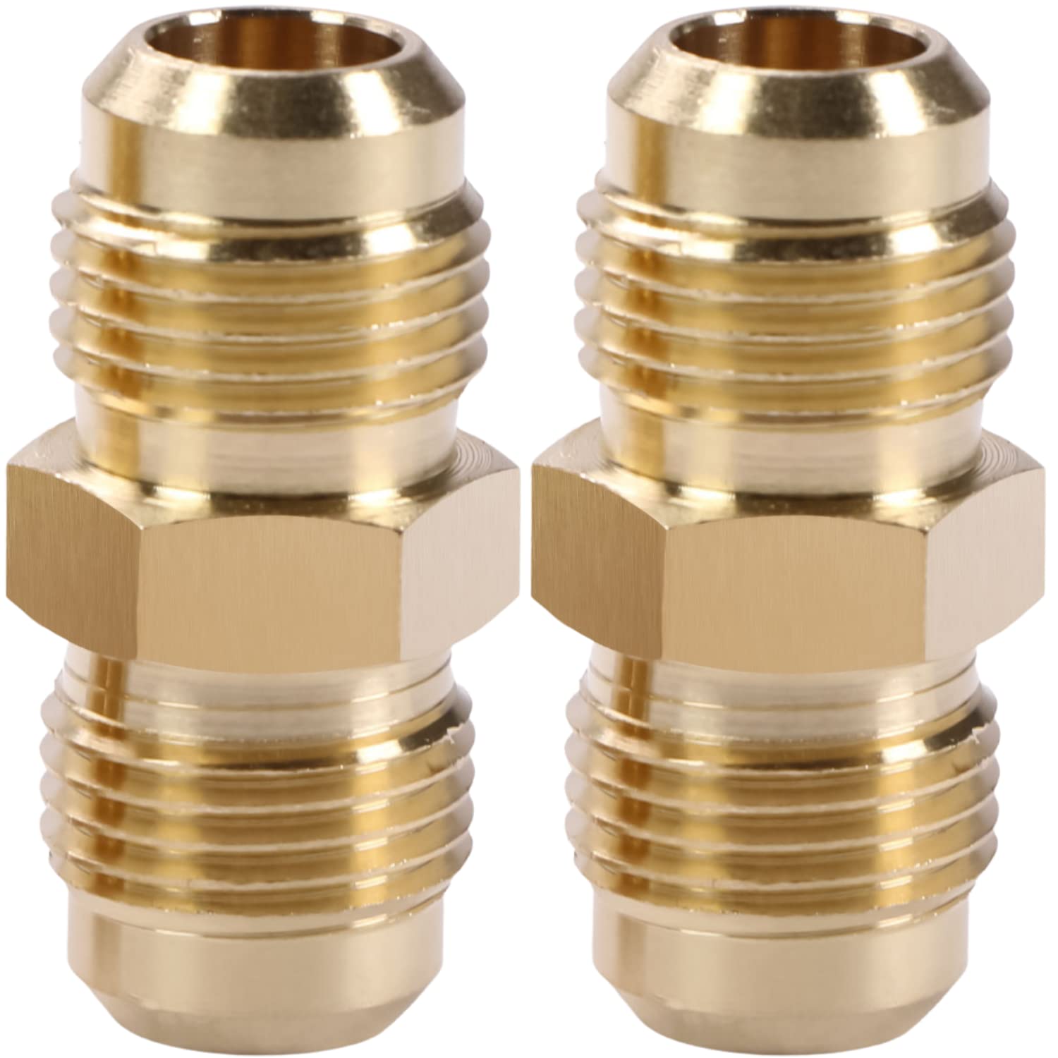 Amazon.com: 2pcs 3/8 Inch Male Flare x 3/8 Inch Male Flare Connector ...