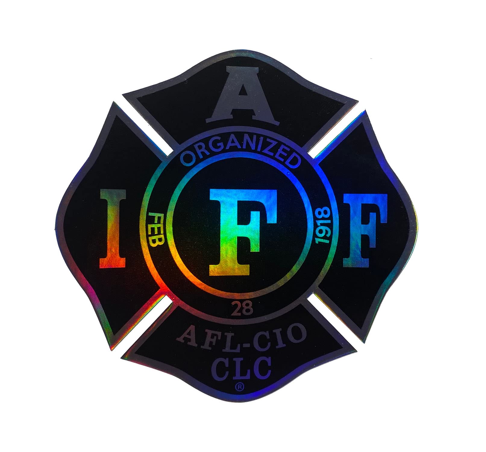 Amazon.com: The 4" IAFF Black and Grey Holographic Union 3m Reflective ...