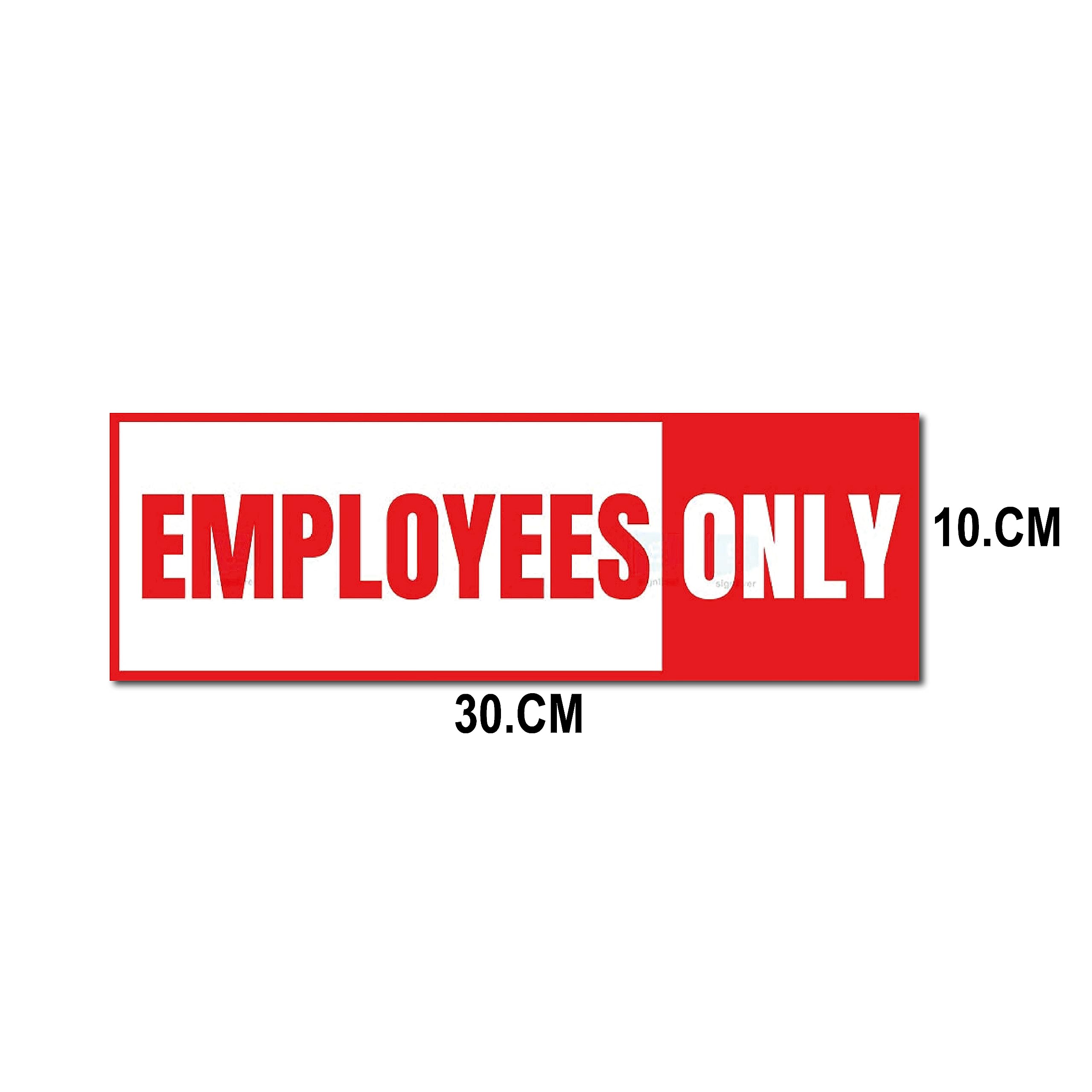 Buy SIGN EVER Employees Only Sign Board For Bank Office Factory ...