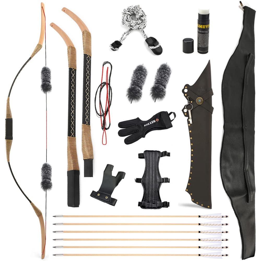Buy SHARROW Archery Traditional Recurve Bow and Arrows Set Handmade ...