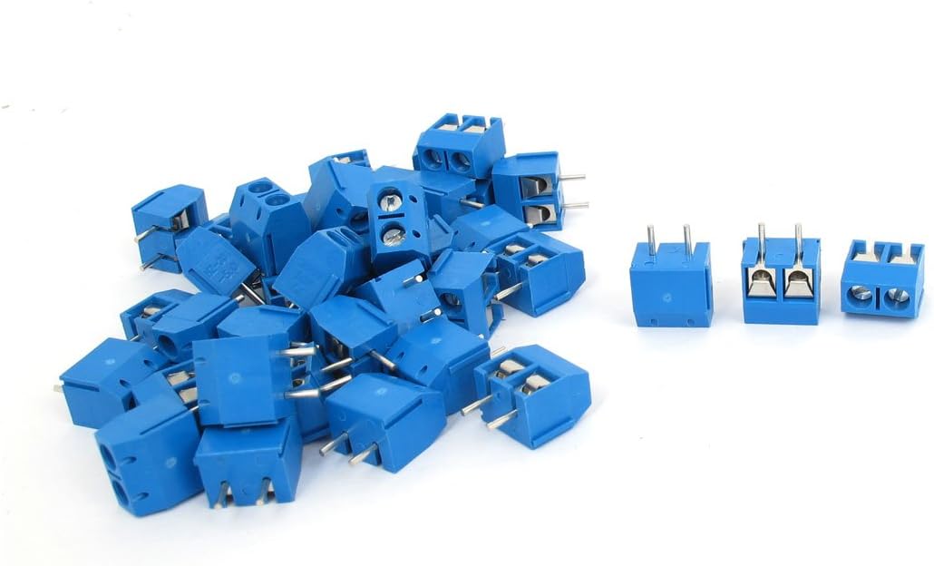 Amazon.com: uxcell 50 Pcs 2 Pin Screw Terminal Block 3.5mm Pitch Panel ...