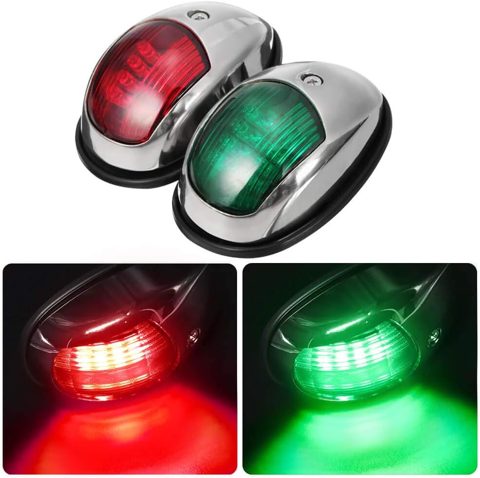 Obcursco LED Boat Navigation Lights, Boat Bow Light, Marine Boat ...